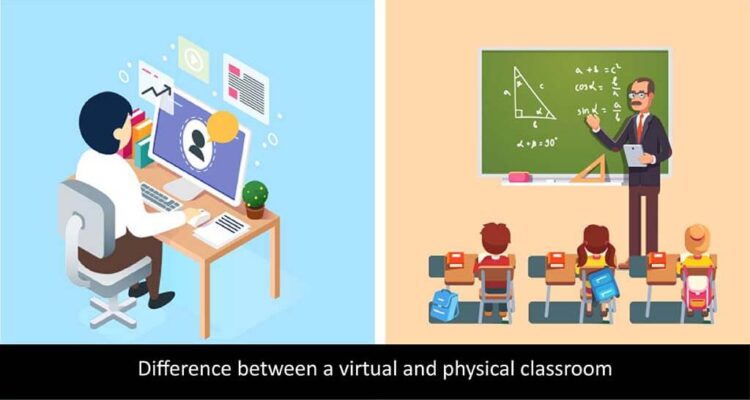 Difference between a virtual and physical classroom